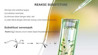 reaksi substitusi dalam kimia organik | PPTX