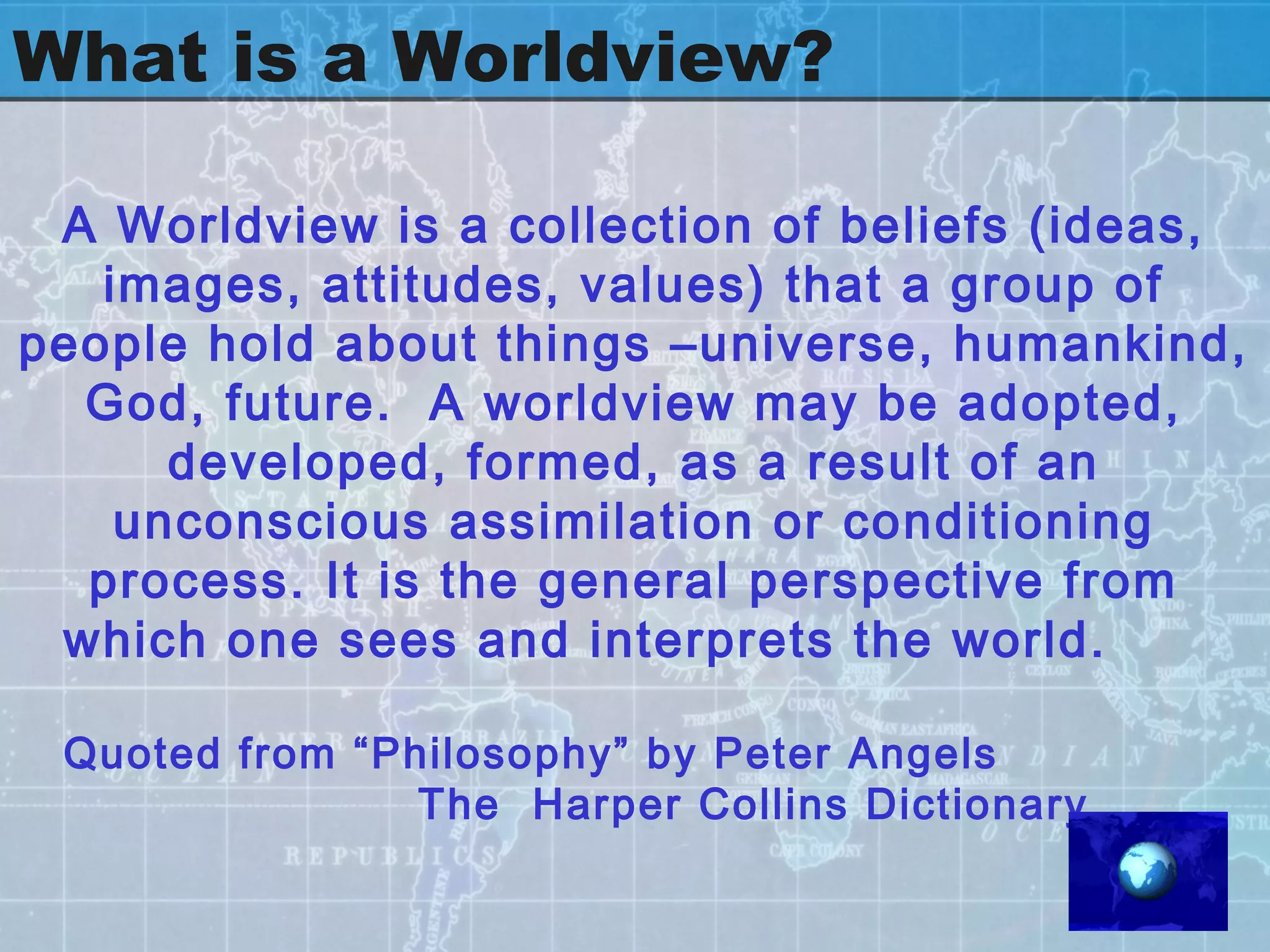 Worldview Questions | PPT