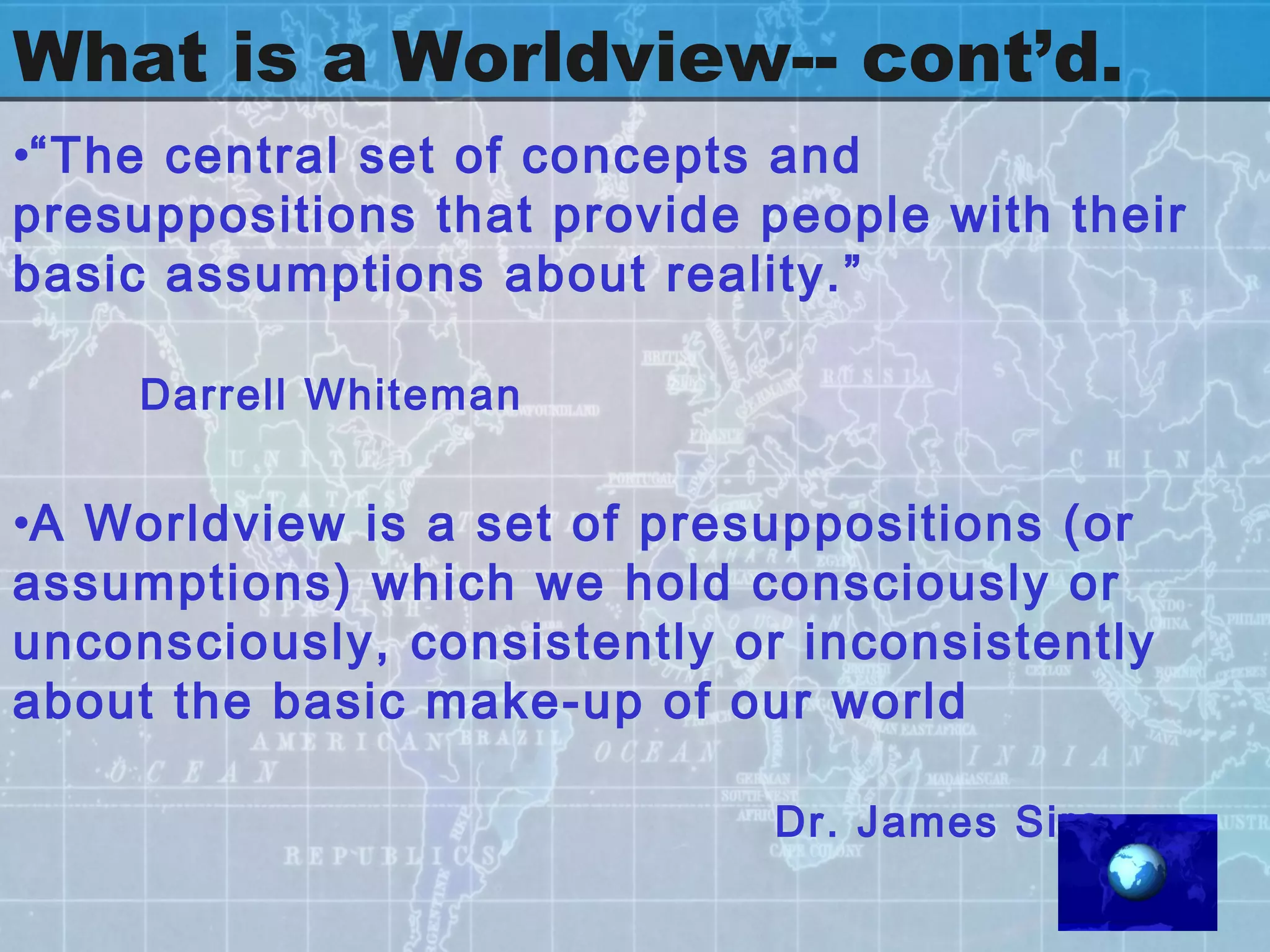 Worldview Questions | PPT