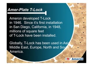 T-Lock and Arrow-Lock Presentation Email 1.23.13