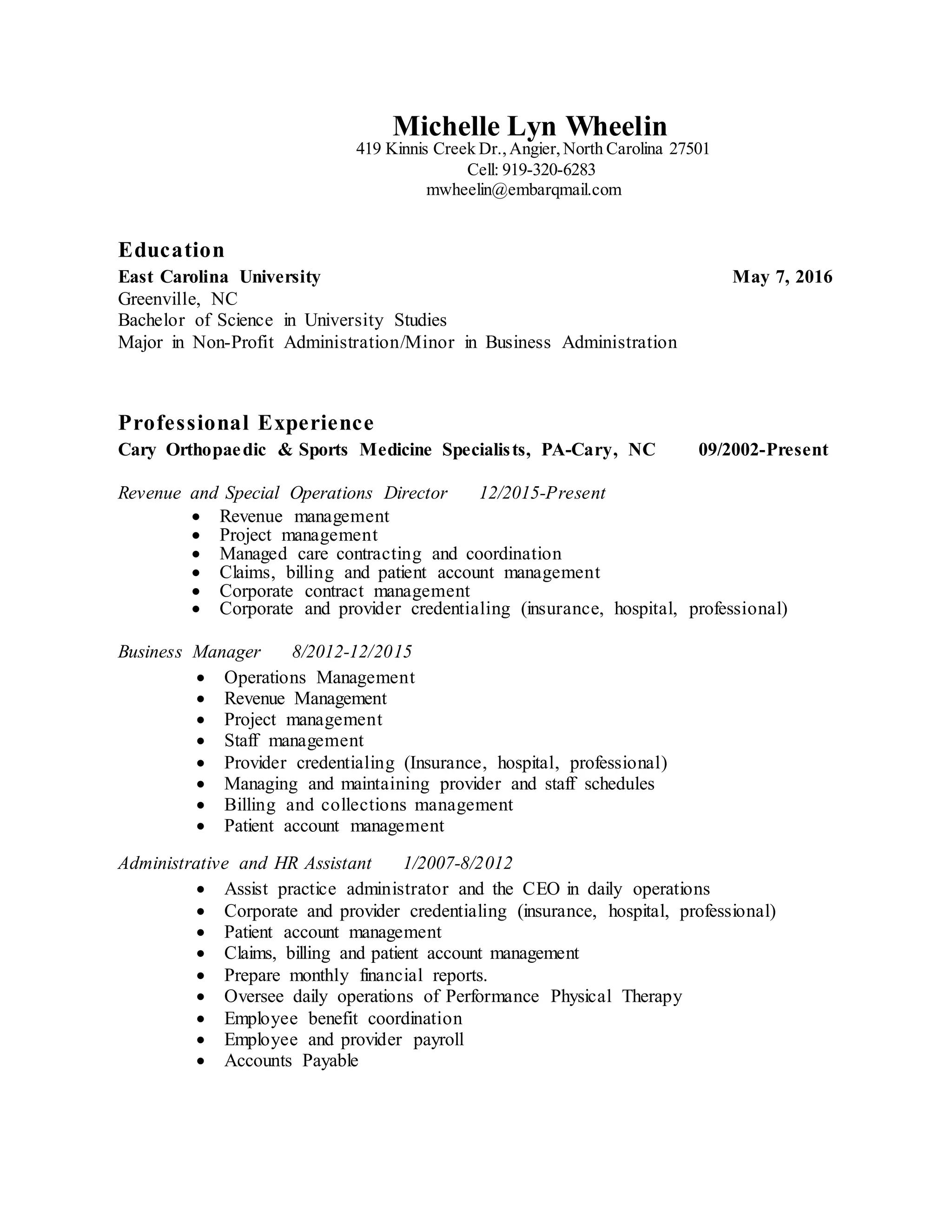 Michelle Lyn Wheelin Resume | DOCX