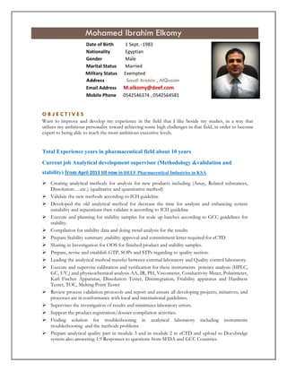 El-Komy CV | PDF | Business | Business and Finance