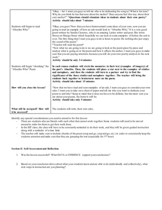 Ode to a Special Person Lesson Plan | DOCX