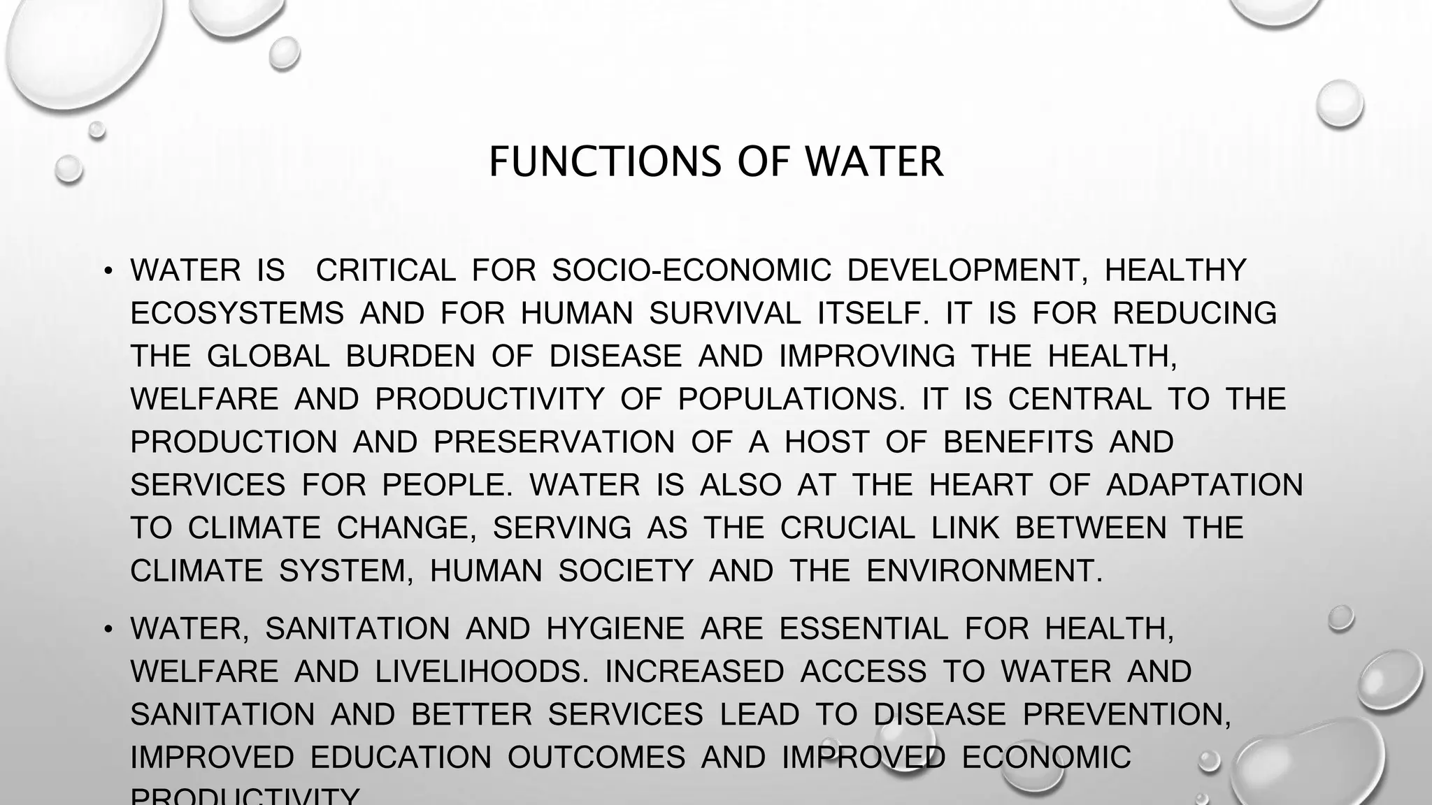 Water and sustainable development | PPTX