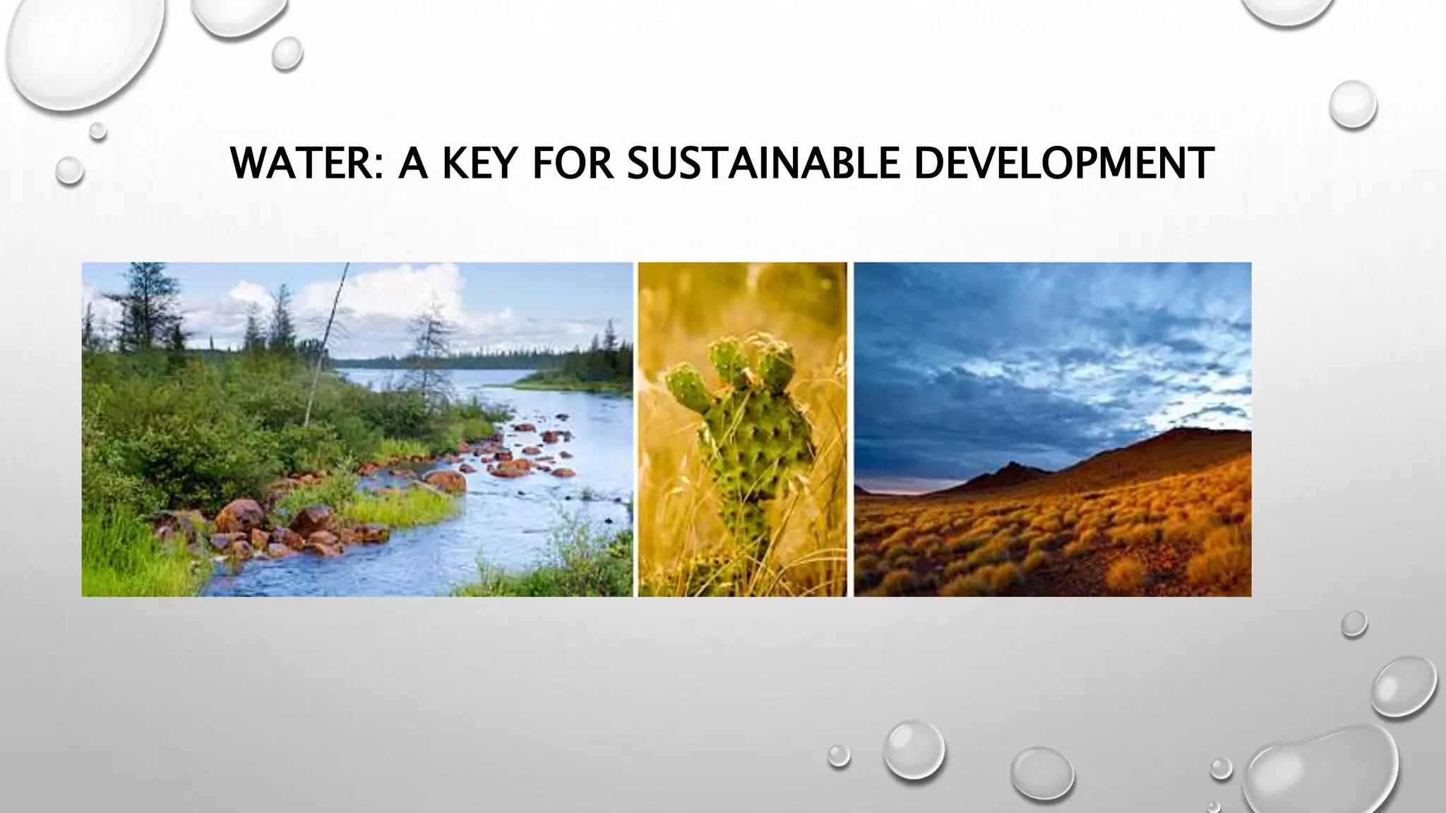Water and sustainable development | PPTX