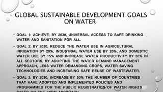 Water and sustainable development | PPTX