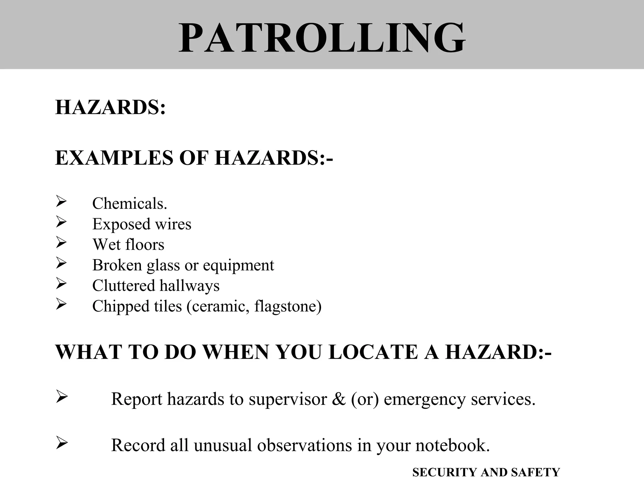 PATROLLING | PPT