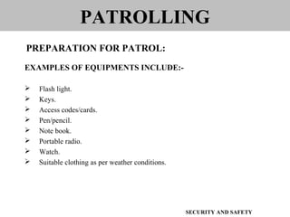 PATROLLING | PPT