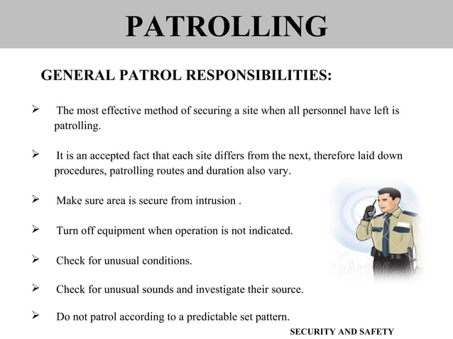 PATROLLING | PPT | Home Security | Home & Garden