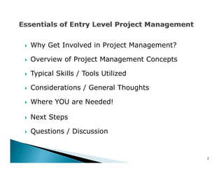 Essentials of Entry Level Project Management - Rev A | PDF | Business ...