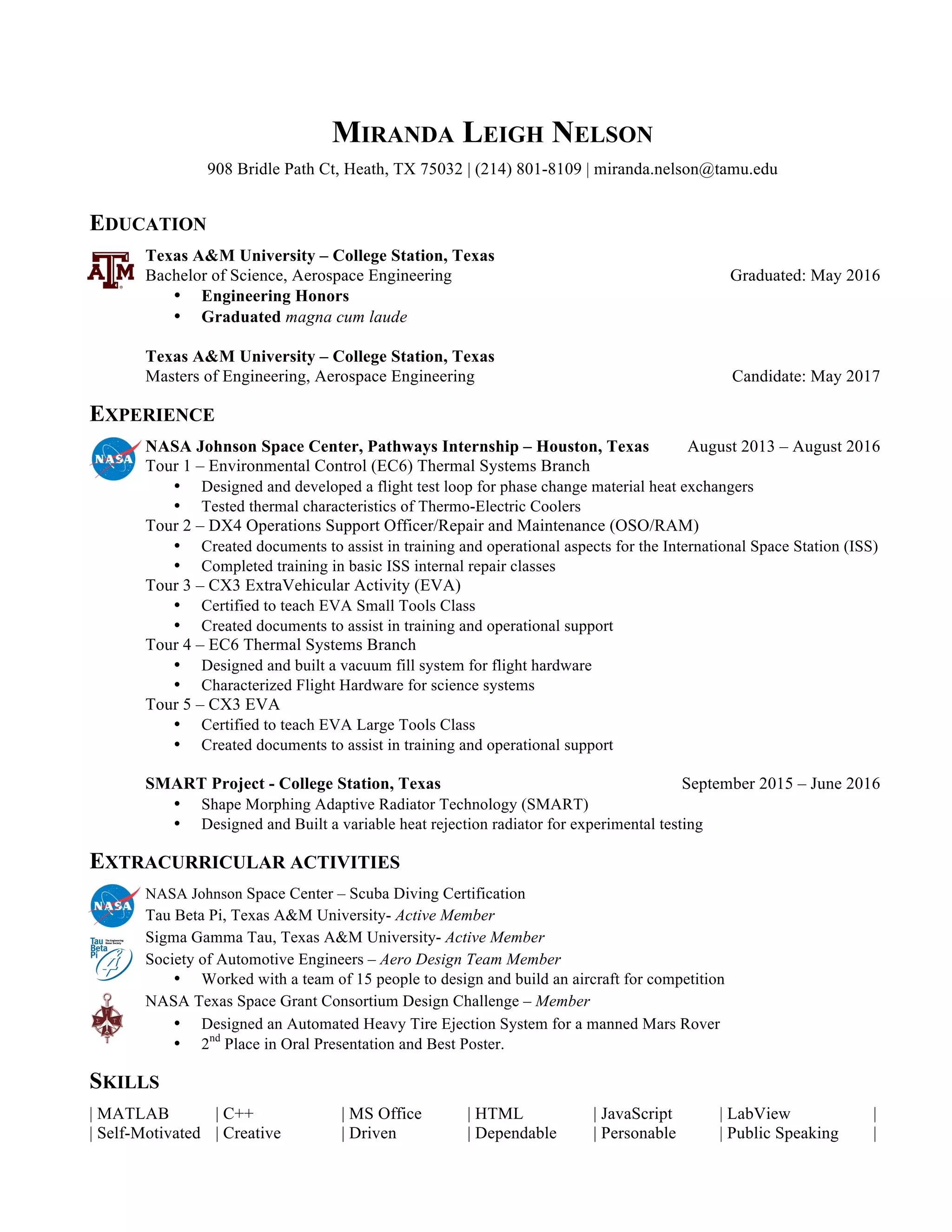 Miranda Nelson Resume | PDF