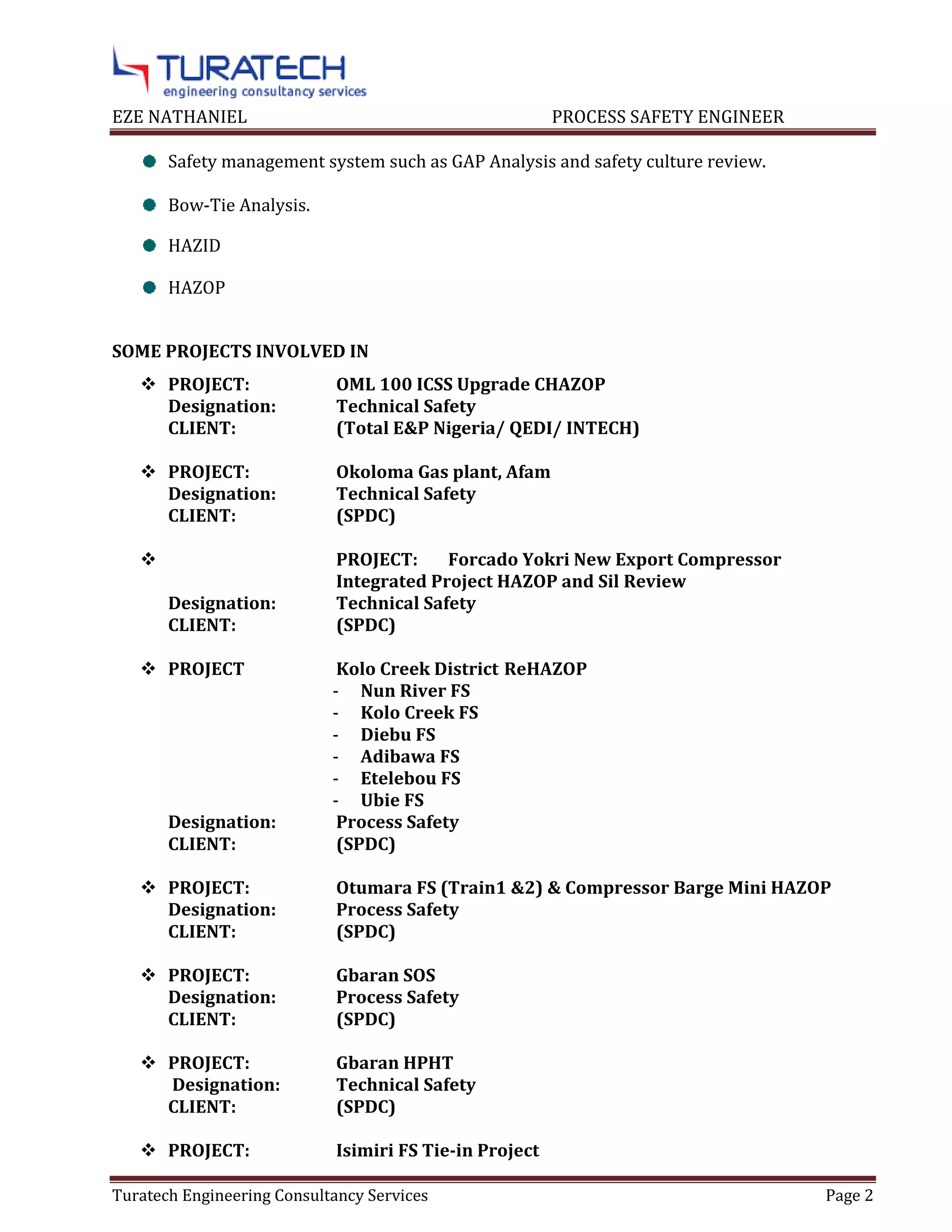 Turatech CV - Nathaniel Eze | PDF