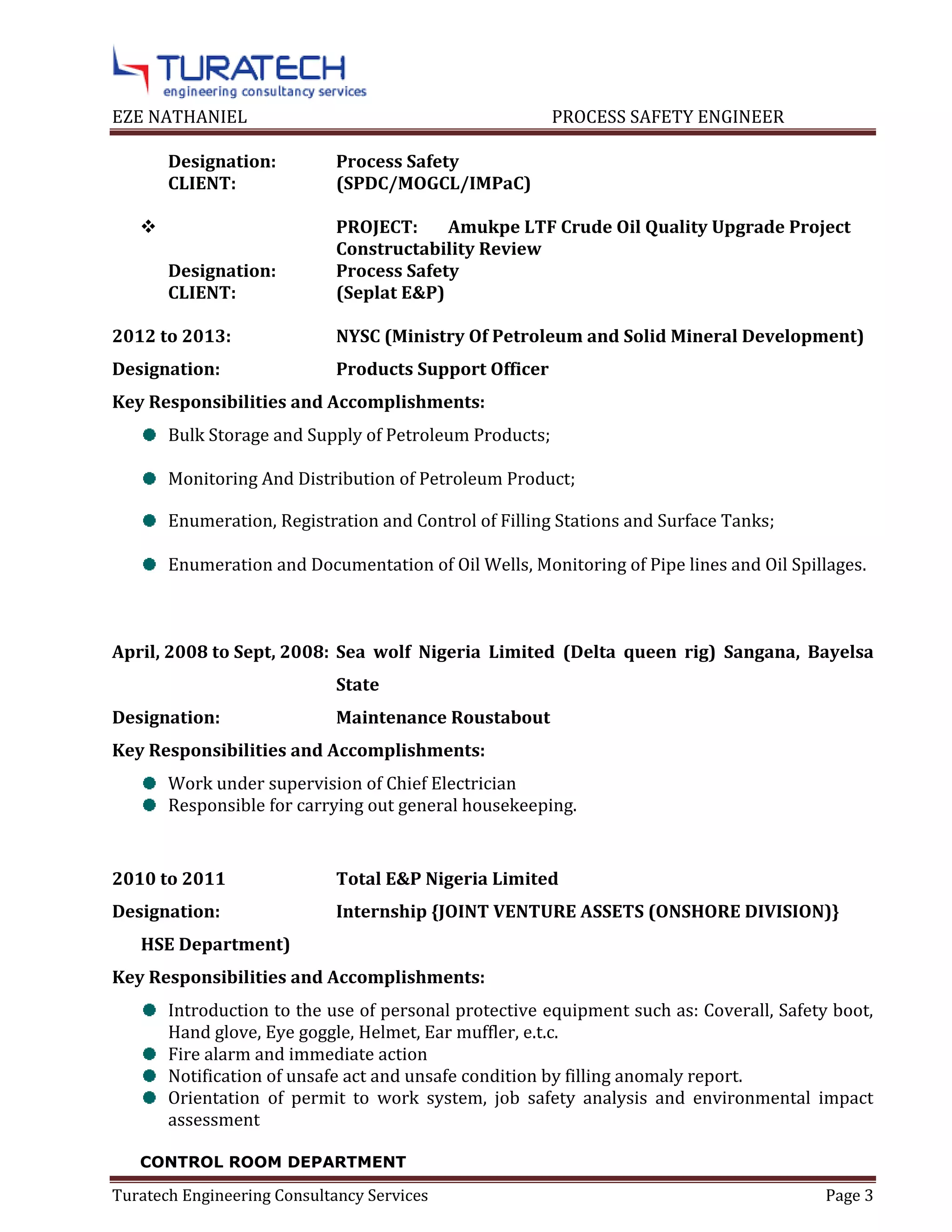 Turatech CV - Nathaniel Eze | PDF