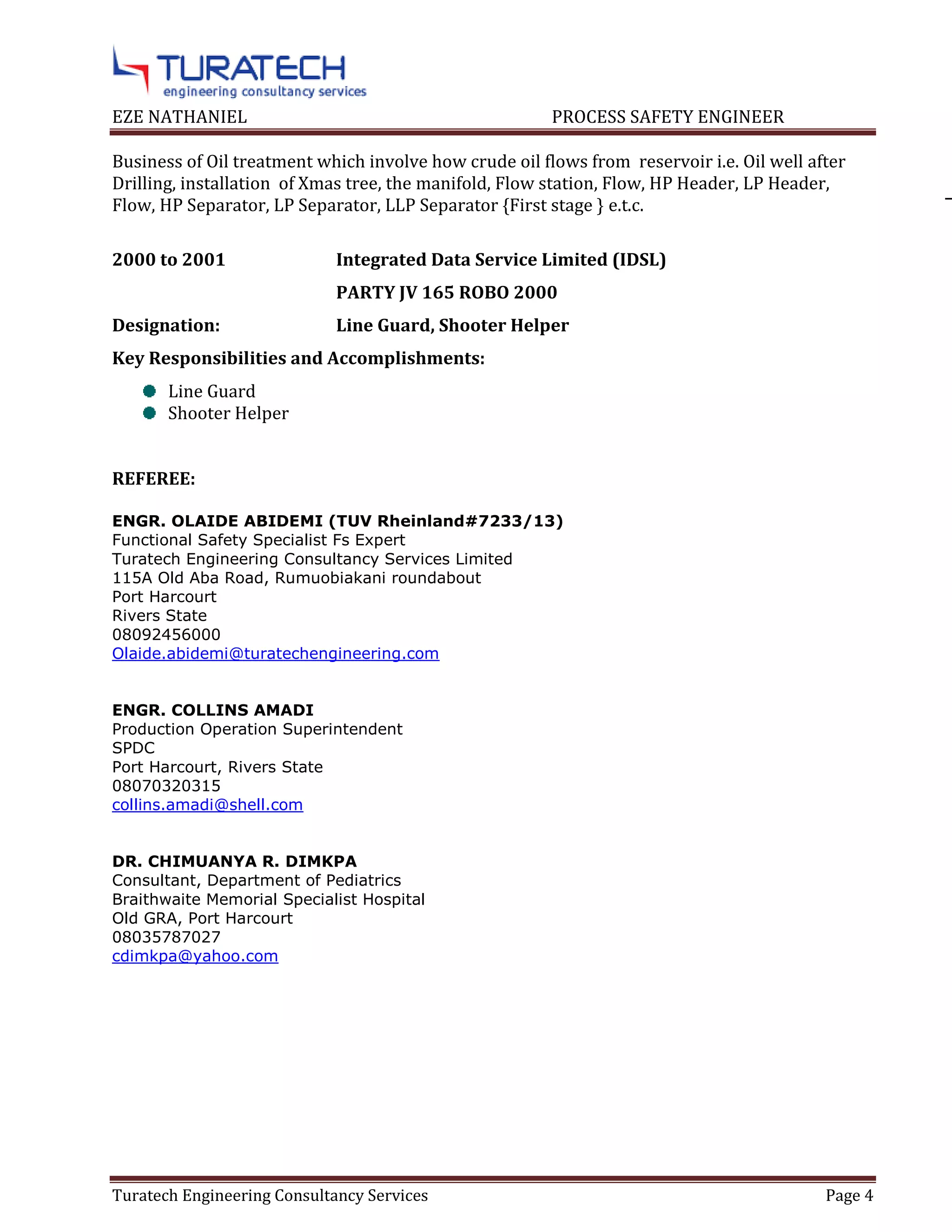Turatech CV - Nathaniel Eze | PDF