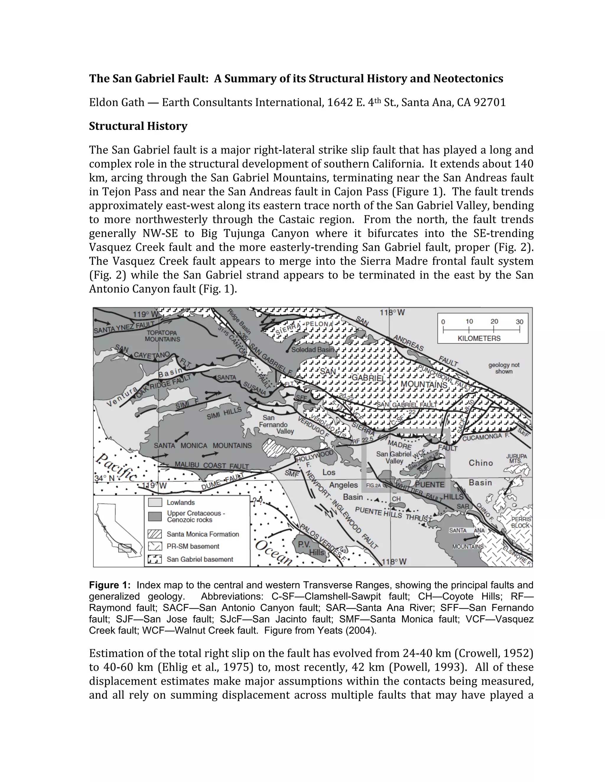 The San Gabriel Fault | PDF