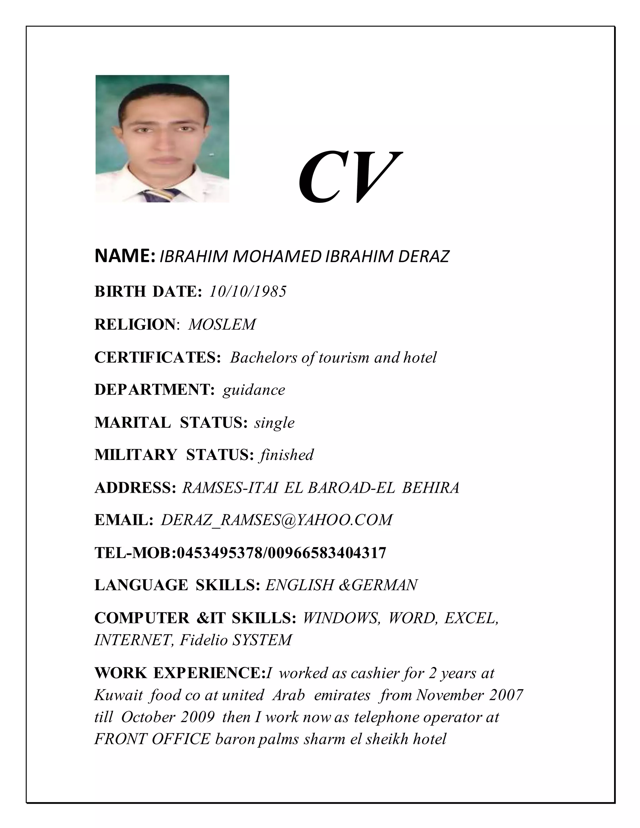 DERAZ.CV