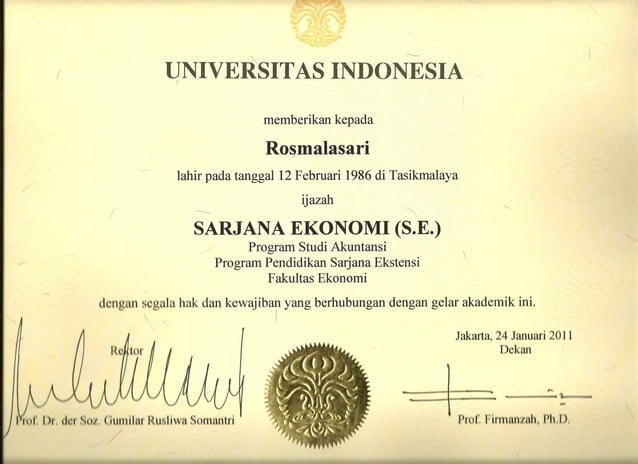 Ijazah Universitas Indonesia - Perumperindo.co.id
