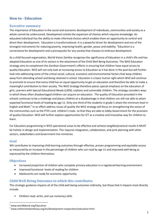 Education Strategy Document 2013 | PDF