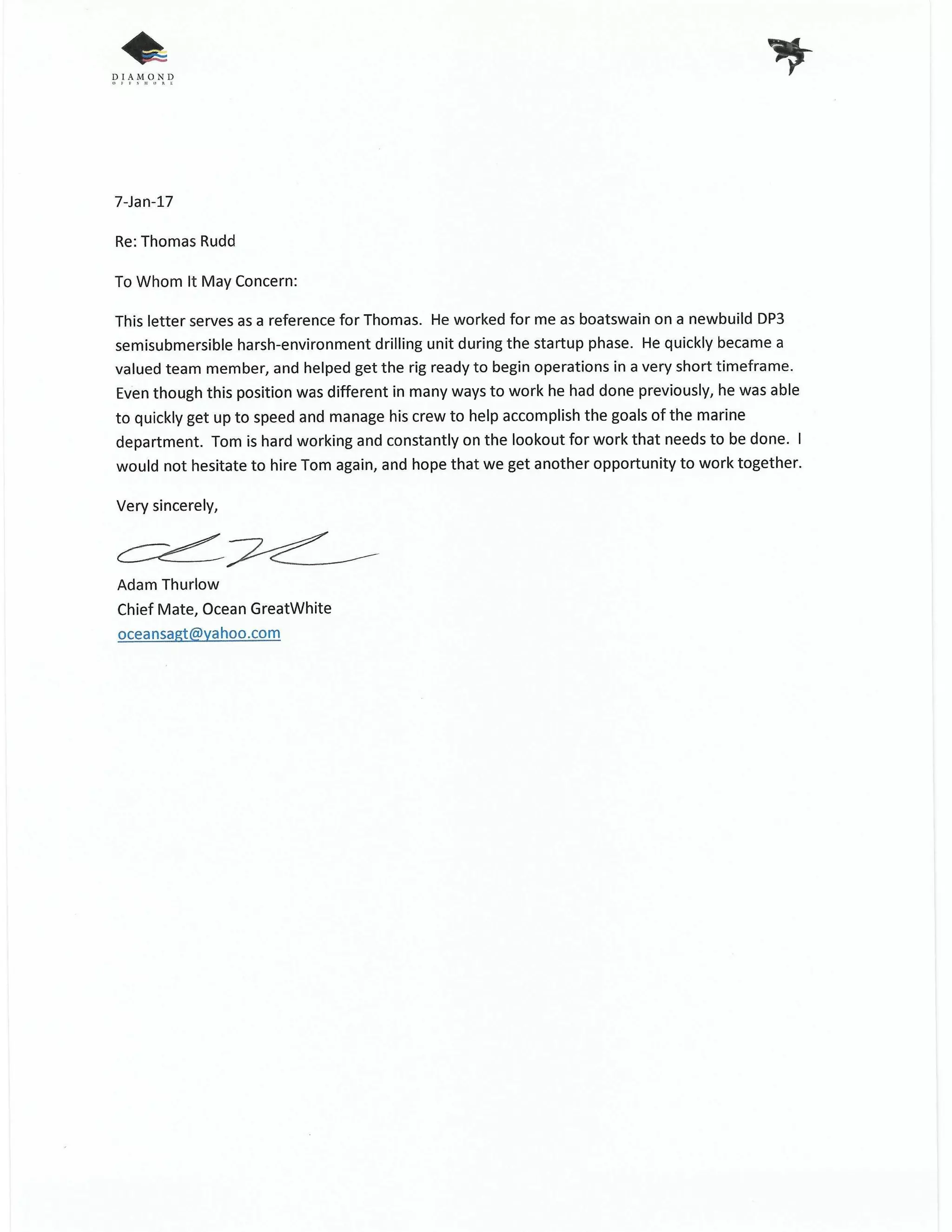 Reference letter for Tommo | PDF