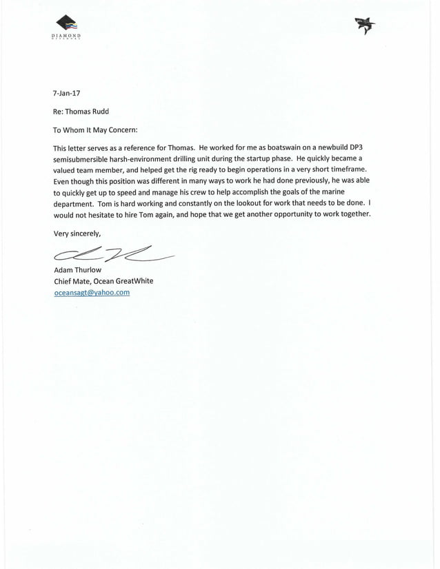 Reference letter for Tommo | PDF