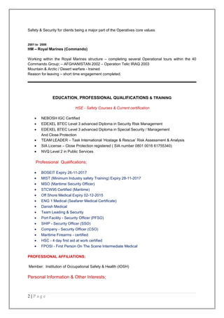 Russell Brooke HSE CV updated | PDF