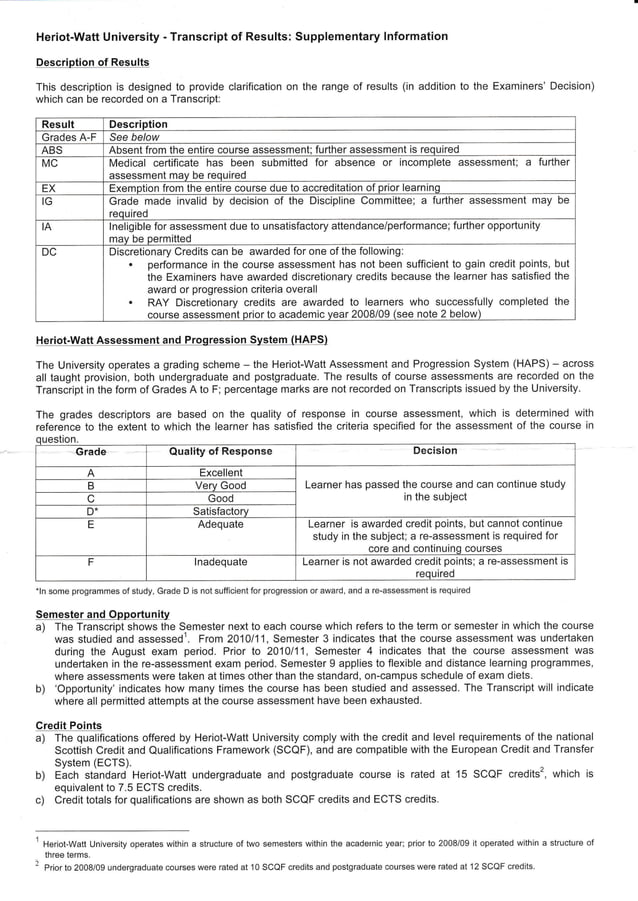 Bachelor of Business Administration Transcript for Sabelo W Nkosi ...