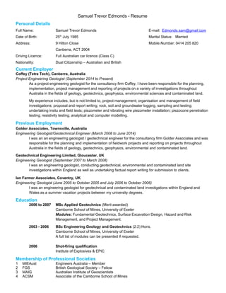 Samuel Edmonds - Resume | DOC