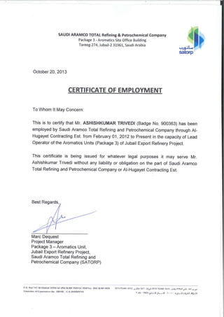 satorp commissioning certy | PDF