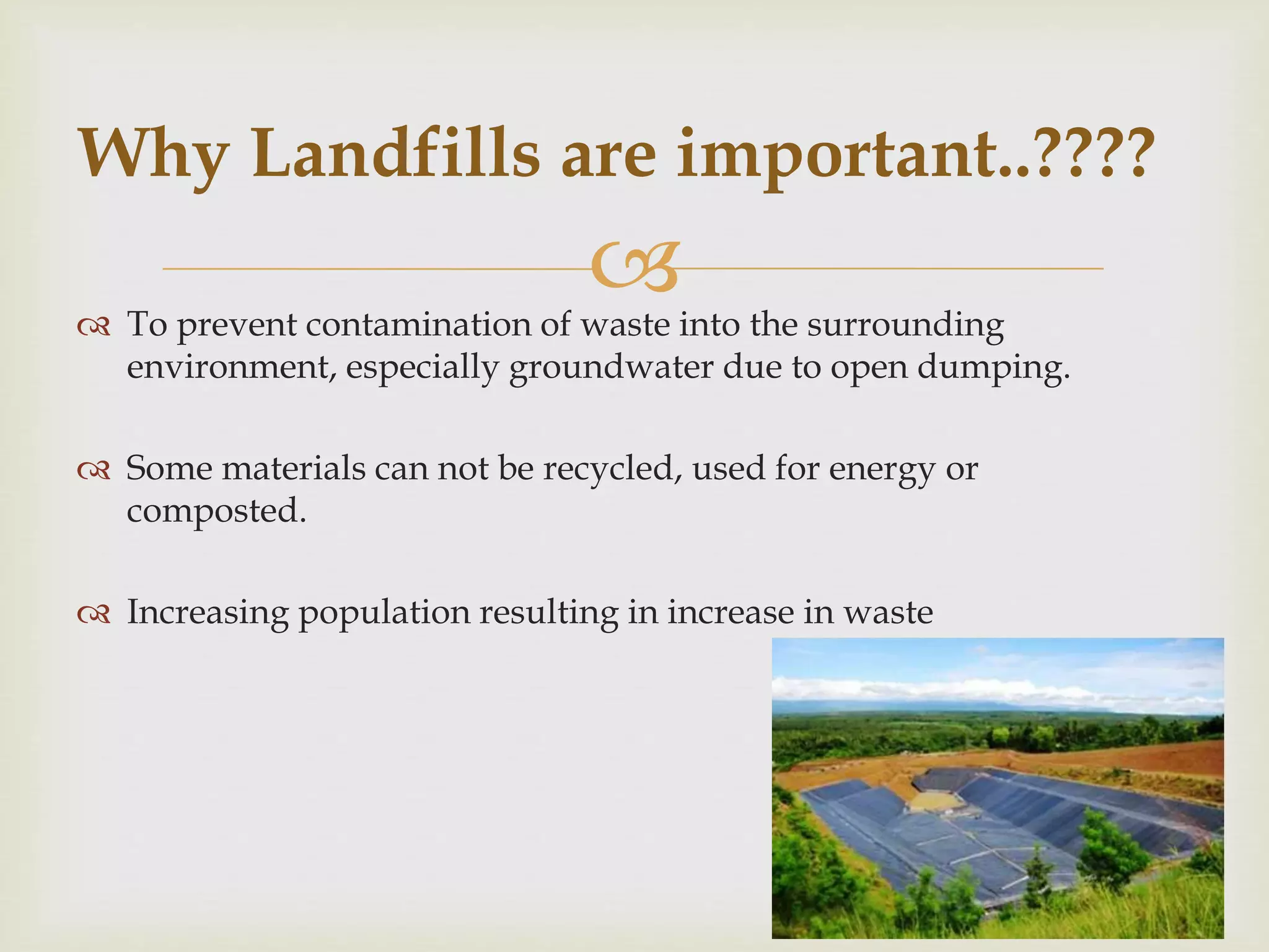 Landfill - Basics | PPTX