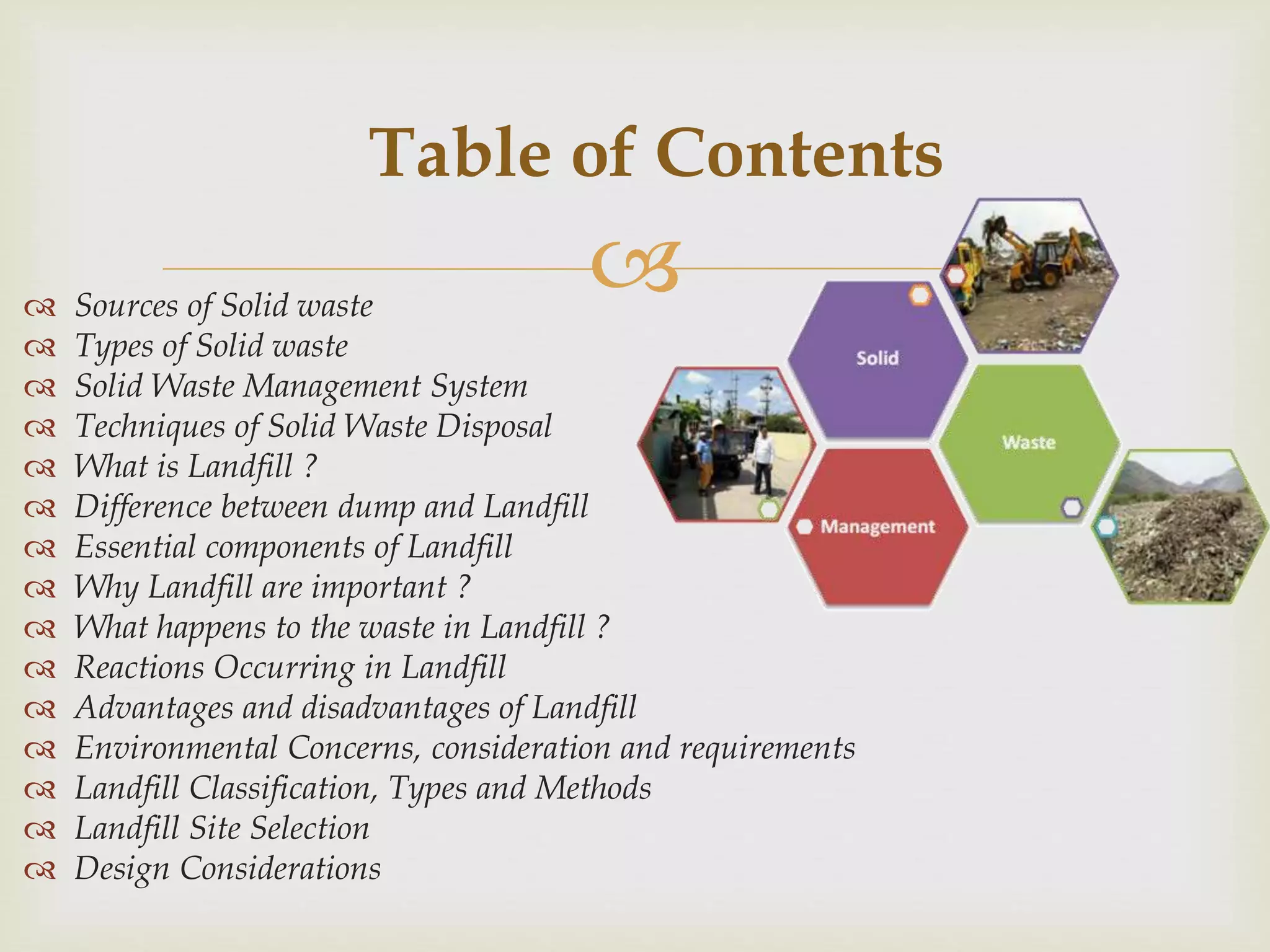 Landfill - Basics | PPTX | Environmental Services Industry | Industries