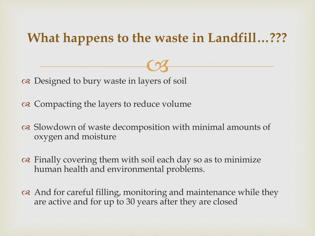 Landfill - Basics | PPTX | Environmental Services Industry | Industries