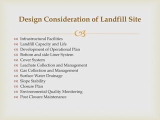 Landfill - Basics | PPTX