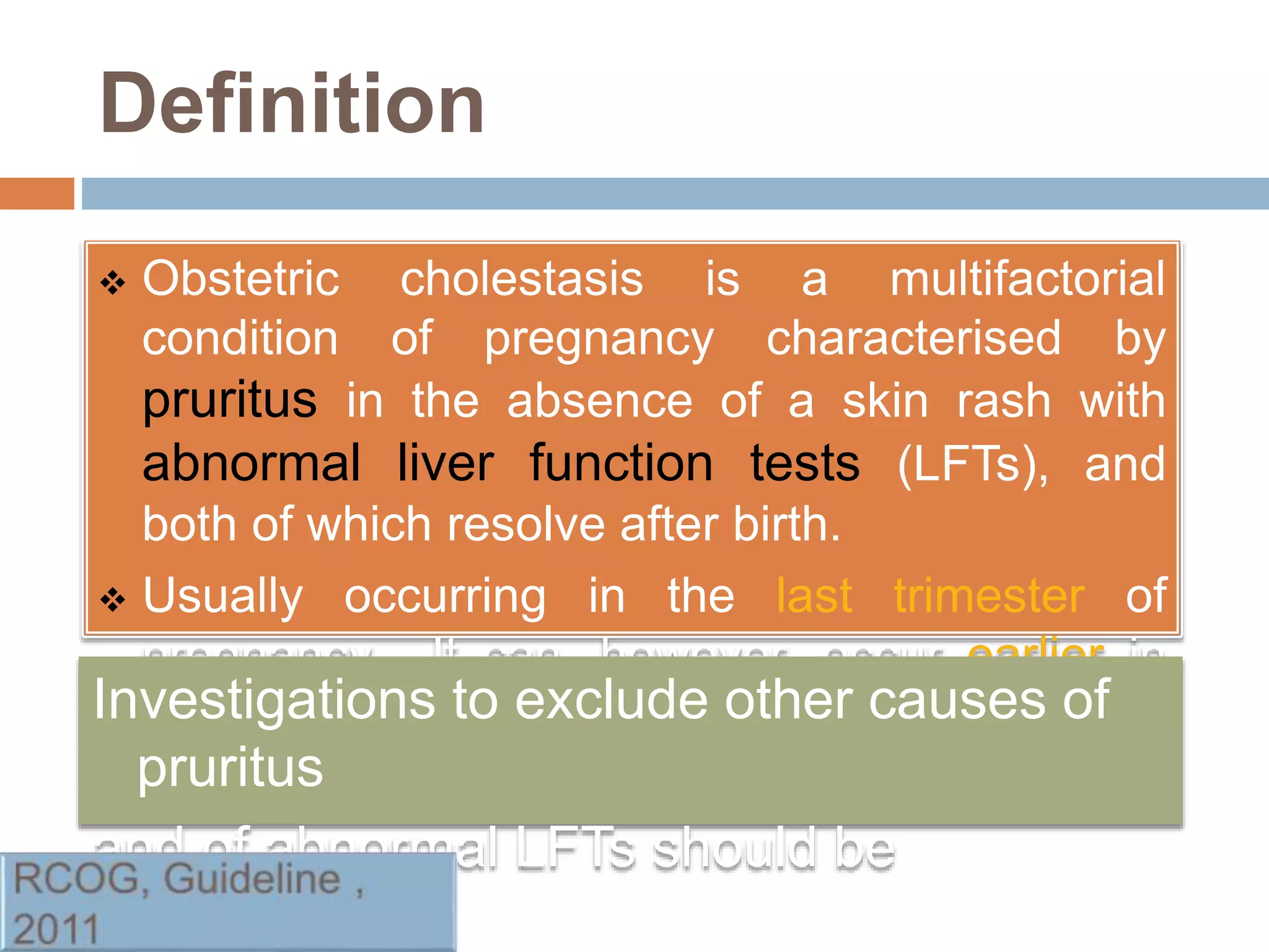 Obstetric cholestasis | PPTX