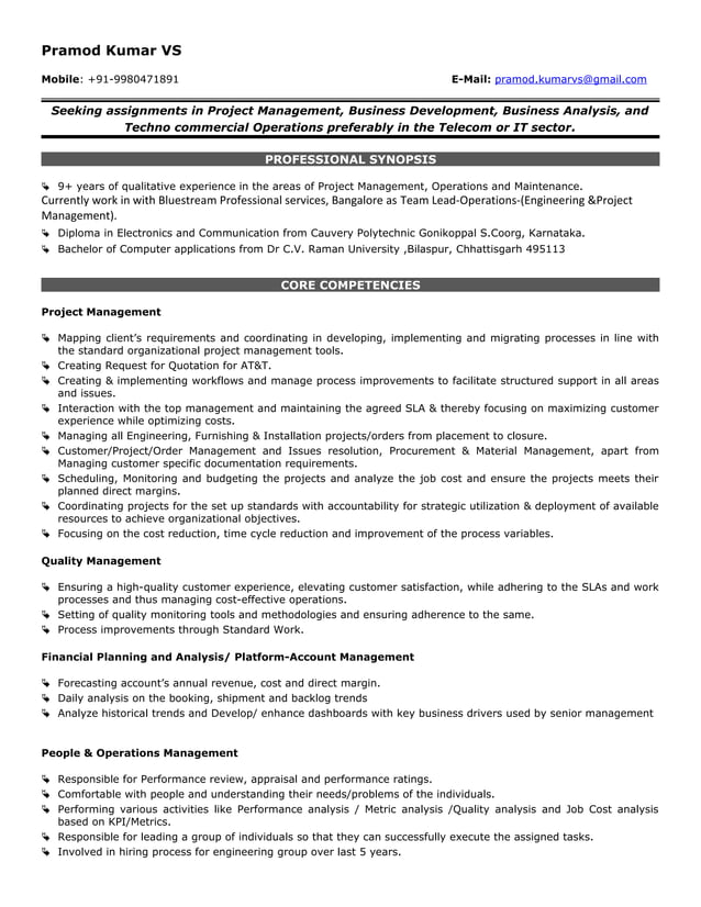 Pramod Resume- | PDF