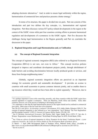 HARMONISATION OF NATIONAL LAWS IN THE CONTEXT OF SADC REGIONAL ...