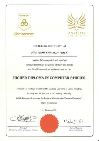 Cert-Higher Diploma | PDF