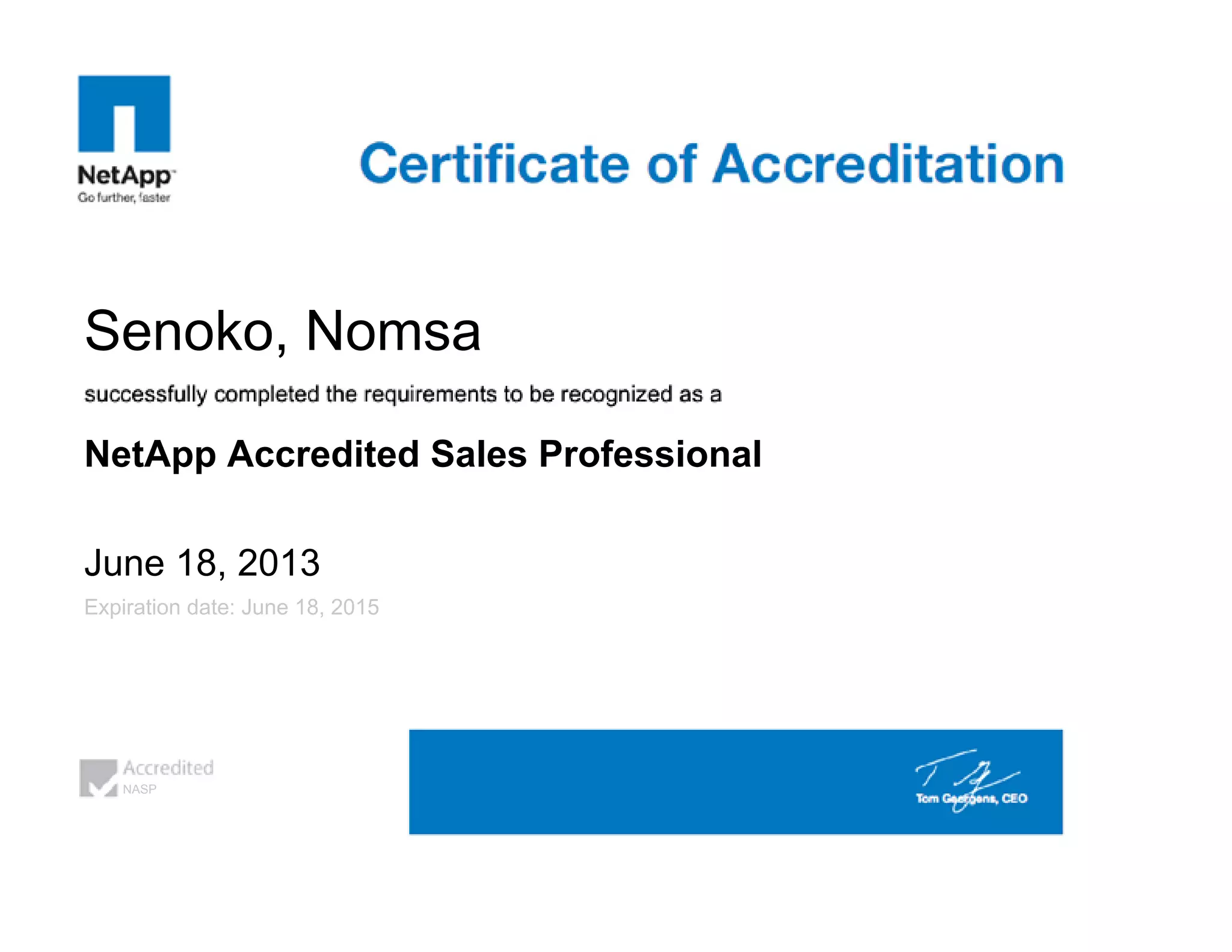 Netapp certificate | PDF