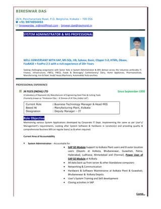 Resume-Bireswar Das | PDF