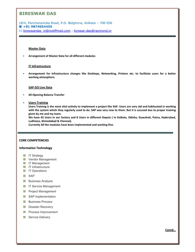 Resume-Bireswar Das | PDF