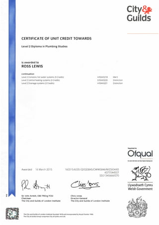 Plumbing Level 2 C&G | PDF