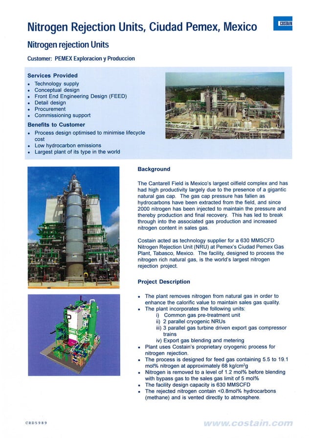 Nitrogen Rejection Units, Mexico - 2006 | PDF
