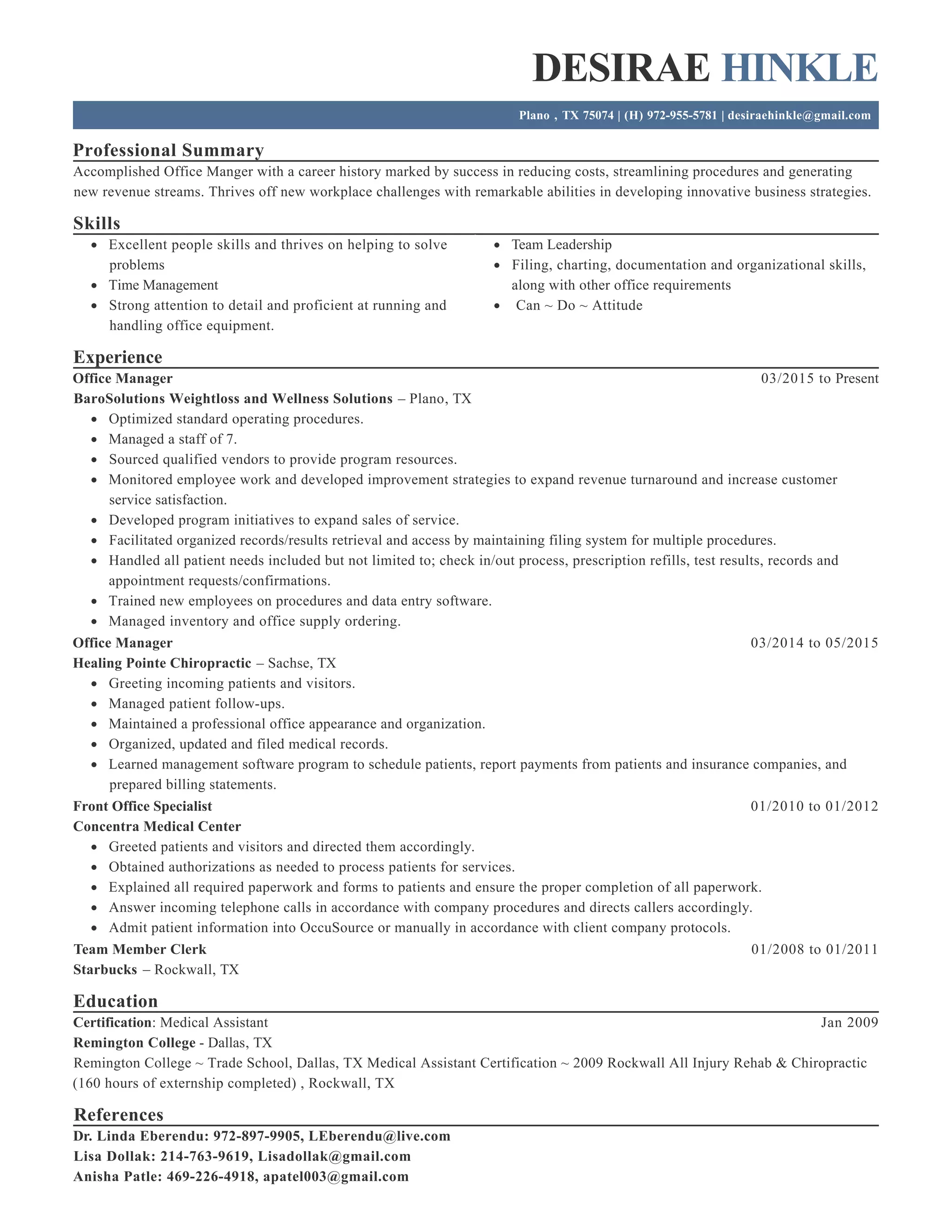 Desirae.Hinkle.Resume | PDF