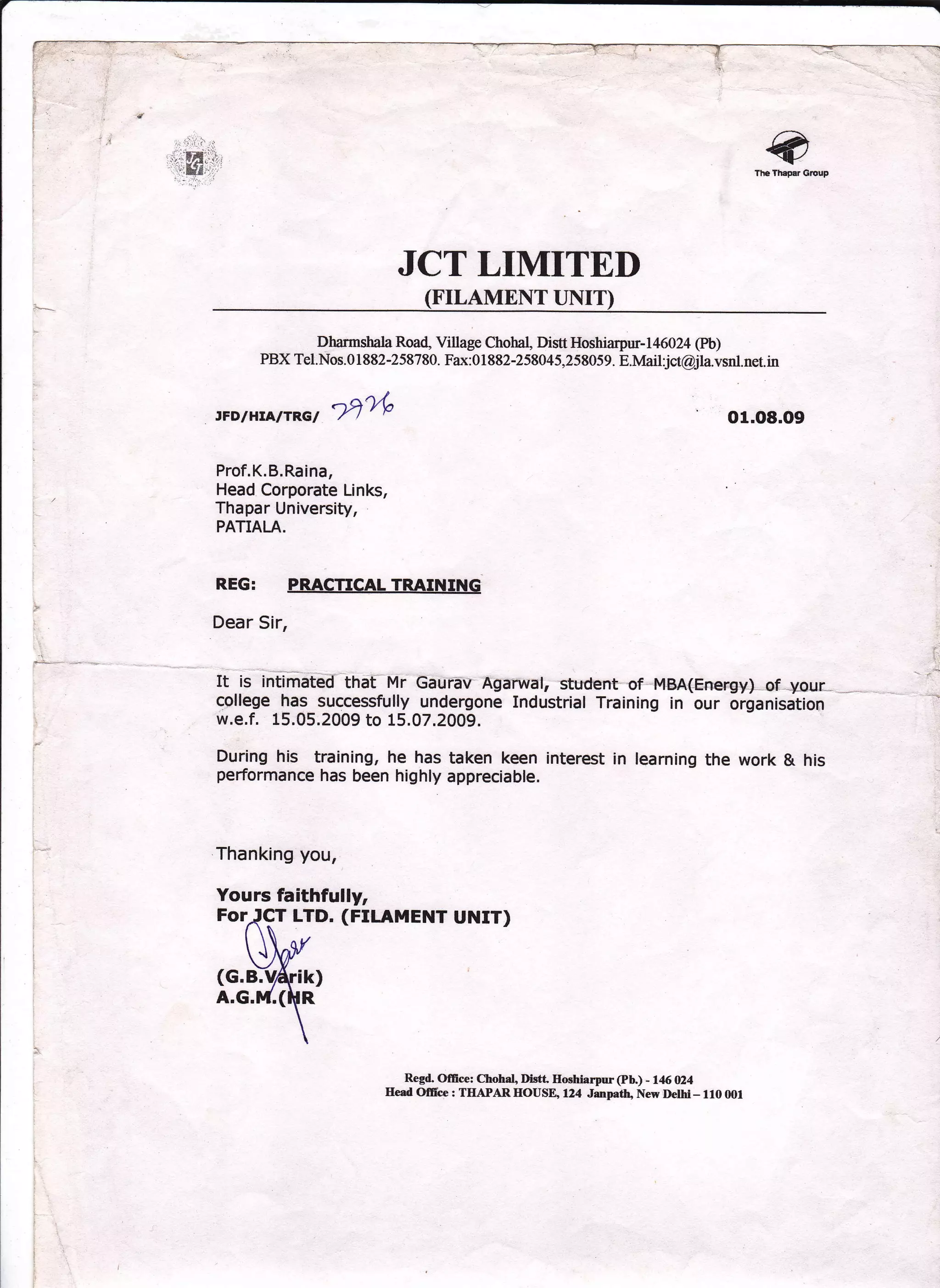 MBA_Energy__Industrial_Training_Certificate | PDF