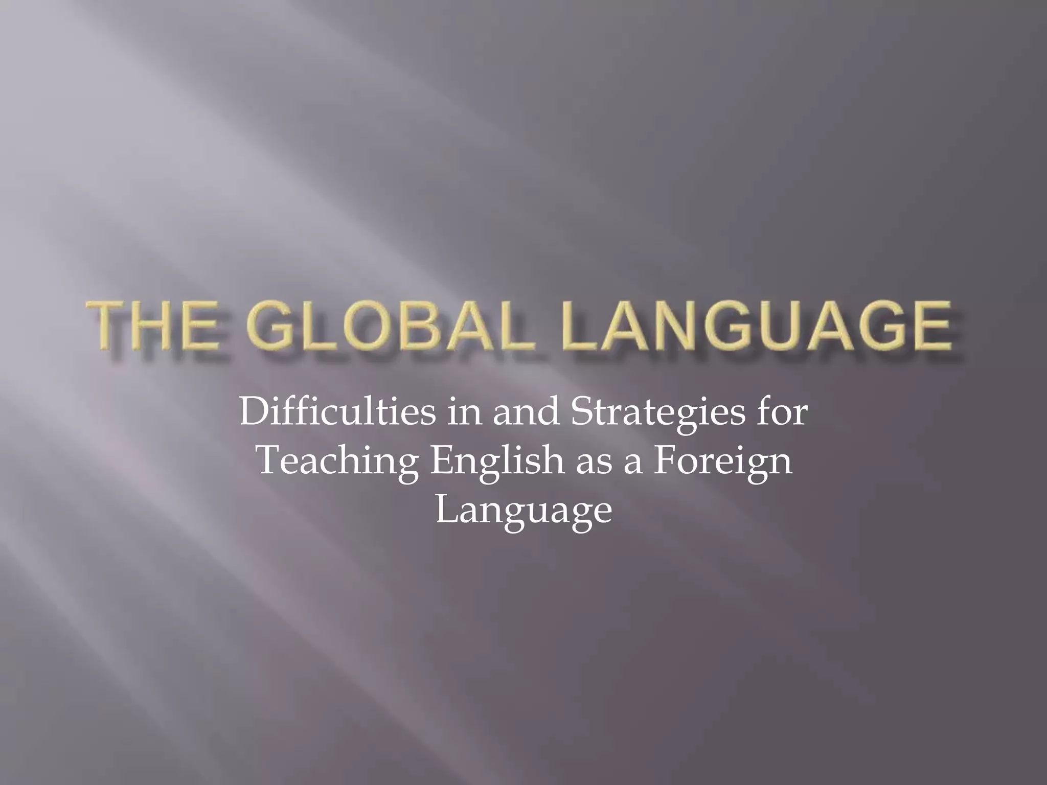 The Global Language | PPT