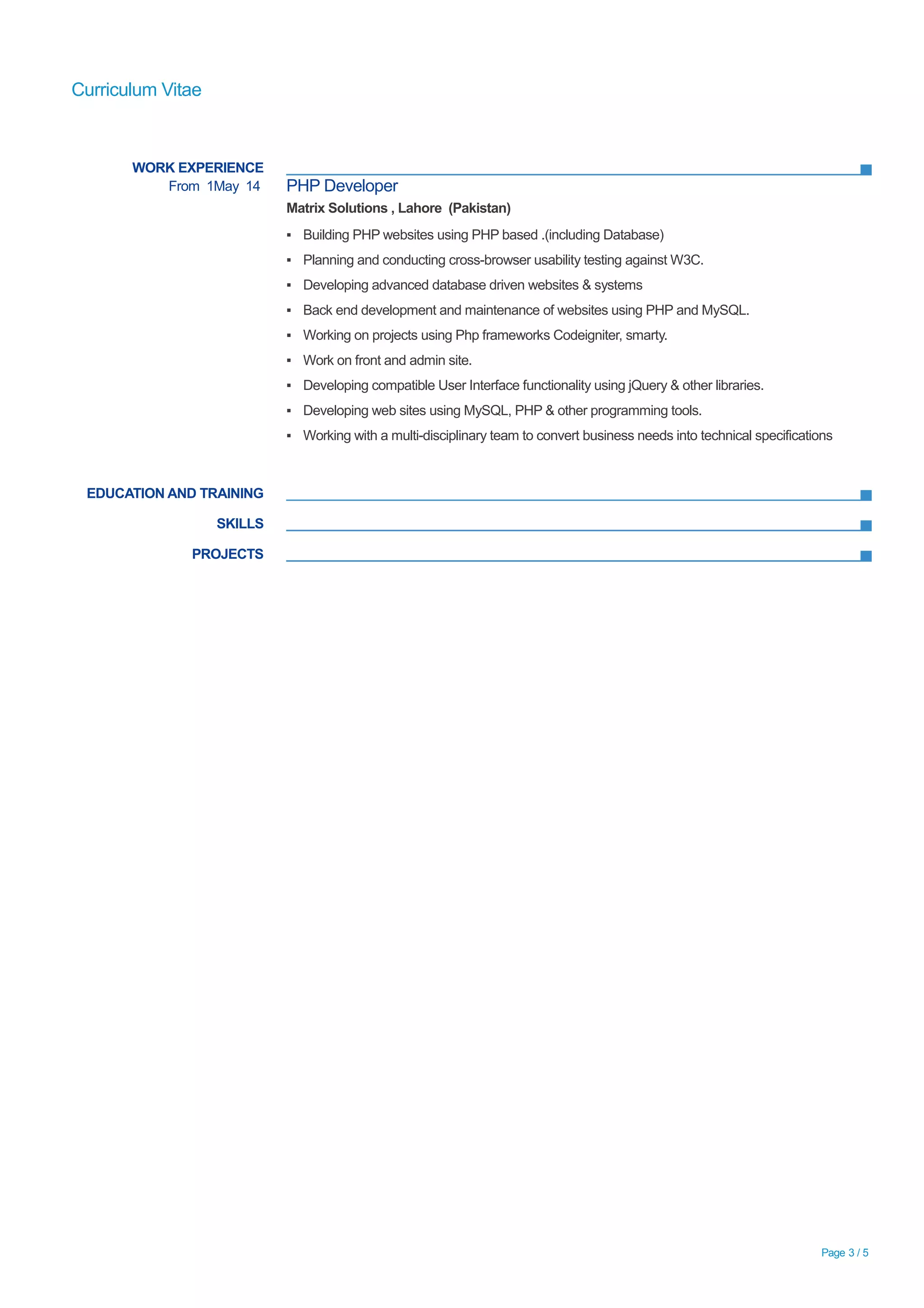 CV - Imran Ali | DOC