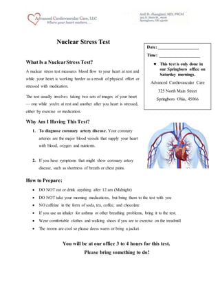 9.25.16 Nuclear Stress Test Patient Education | DOCX