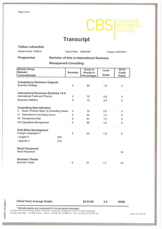Academic Transcript | PDF