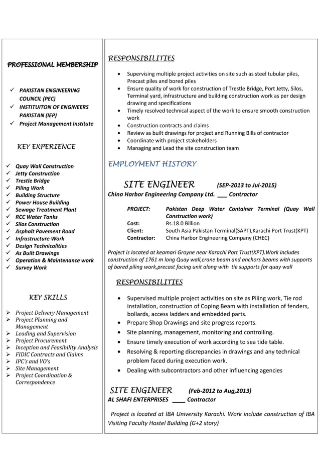 Civil Engineer CV | PDF
