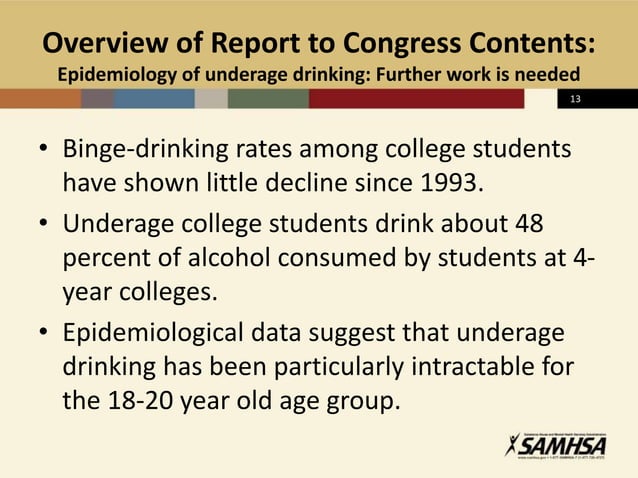 Session C3 - SAMHSA Overview Underage Drinking | PPT