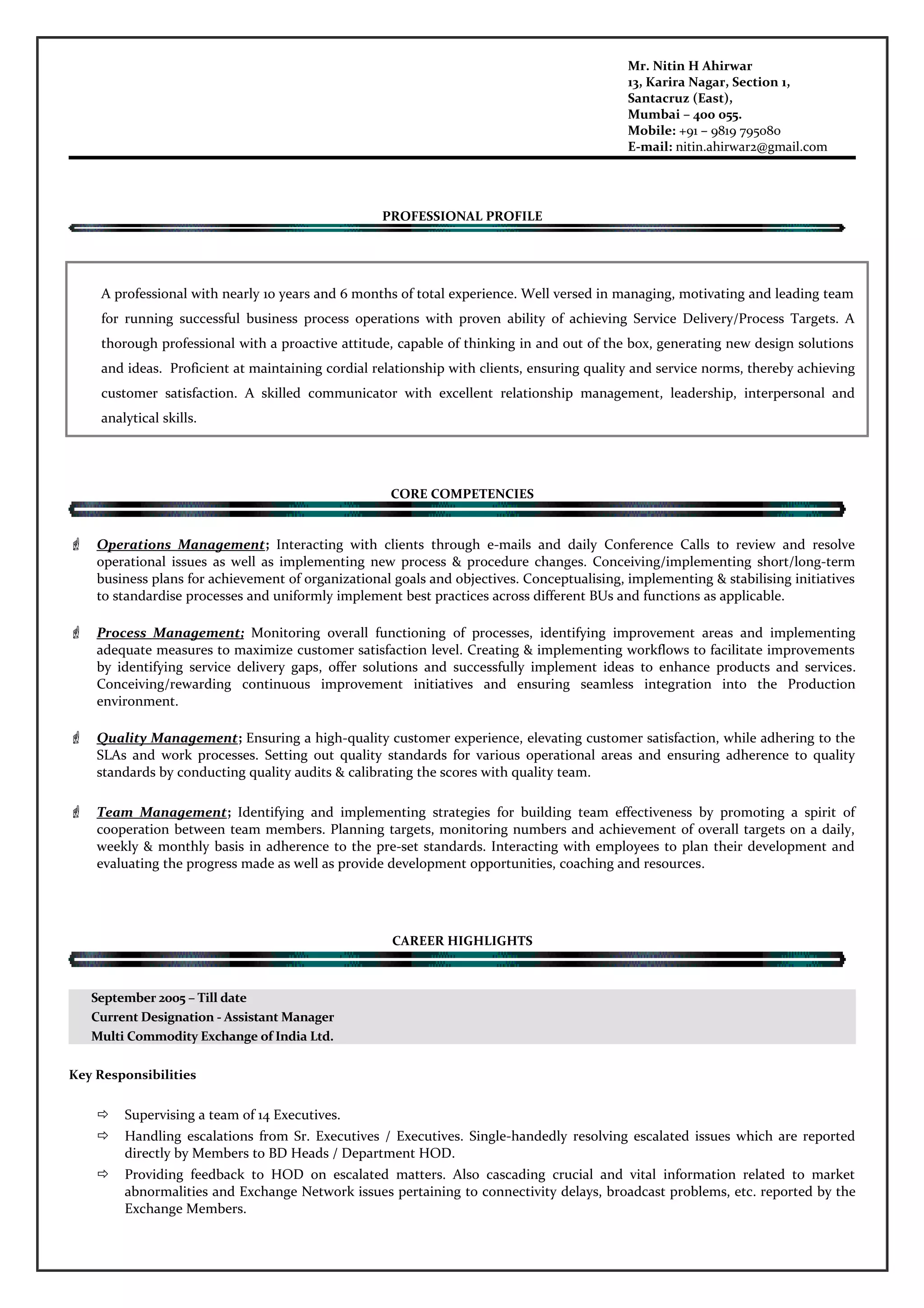 Resume_-_Nitin_Ahirwar | DOC